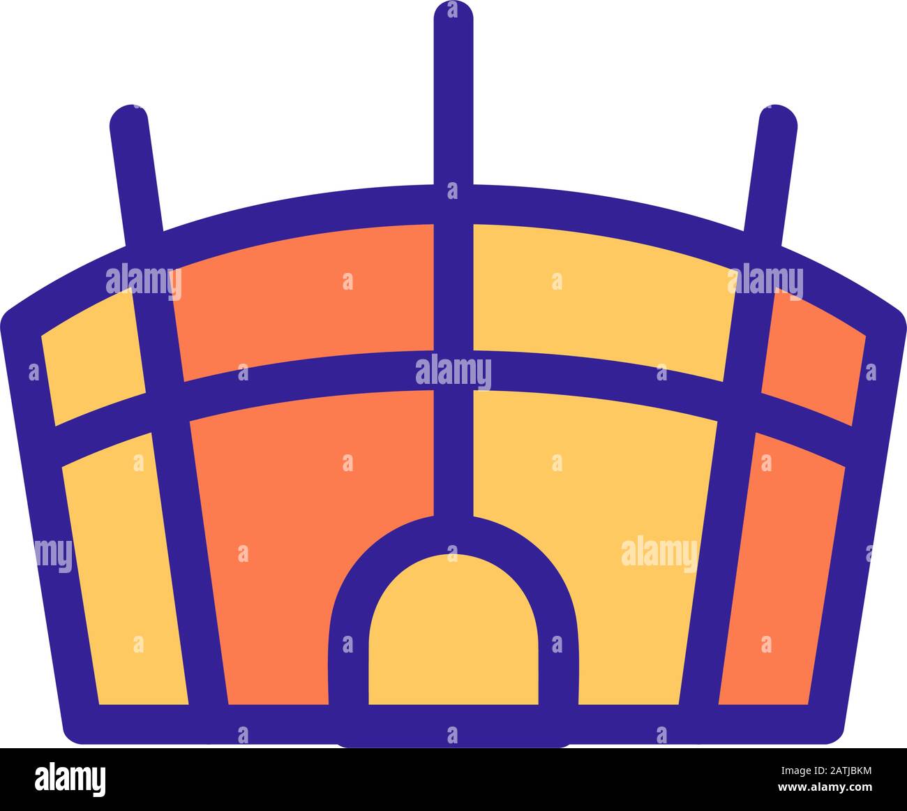 Stadium icon vector. Isolated contour symbol illustration Stock Vector ...