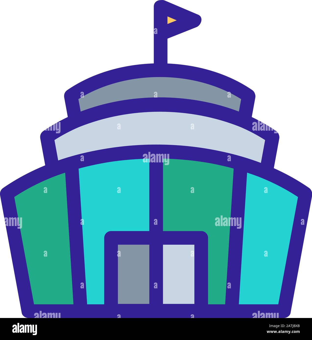 Stadium icon vector. Isolated contour symbol illustration Stock Vector ...