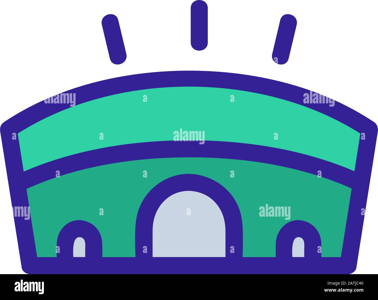 Stadium icon vector. Isolated contour symbol illustration Stock Vector ...