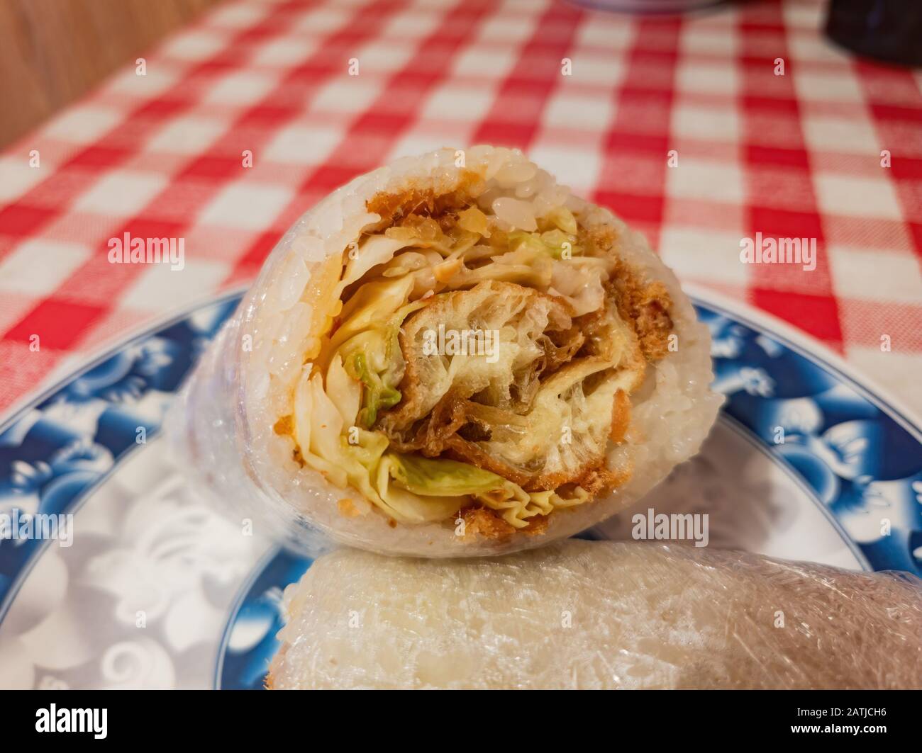 Close up shot of the Taiwanese style rice roll, ate at Las Vegas ...