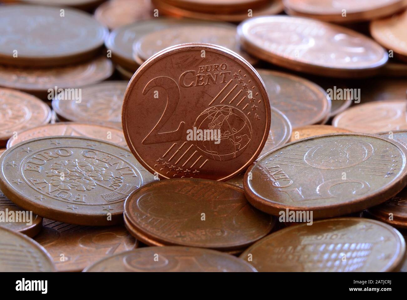 1 and 2 euro cent coin hi-res stock photography and images - Alamy