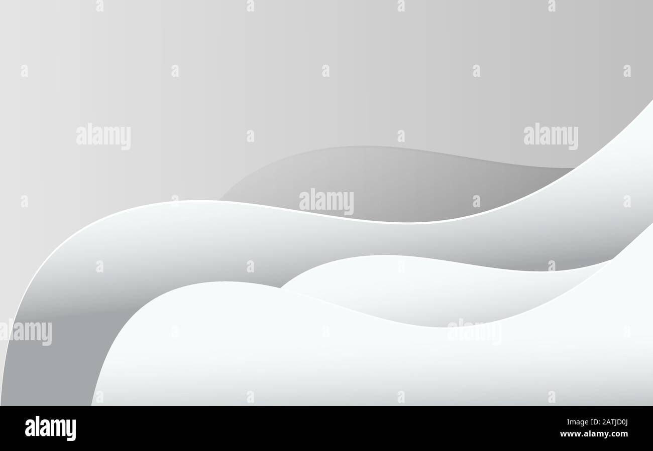 Abstract wavy illustration in gray color. Dynamic motion web background ...