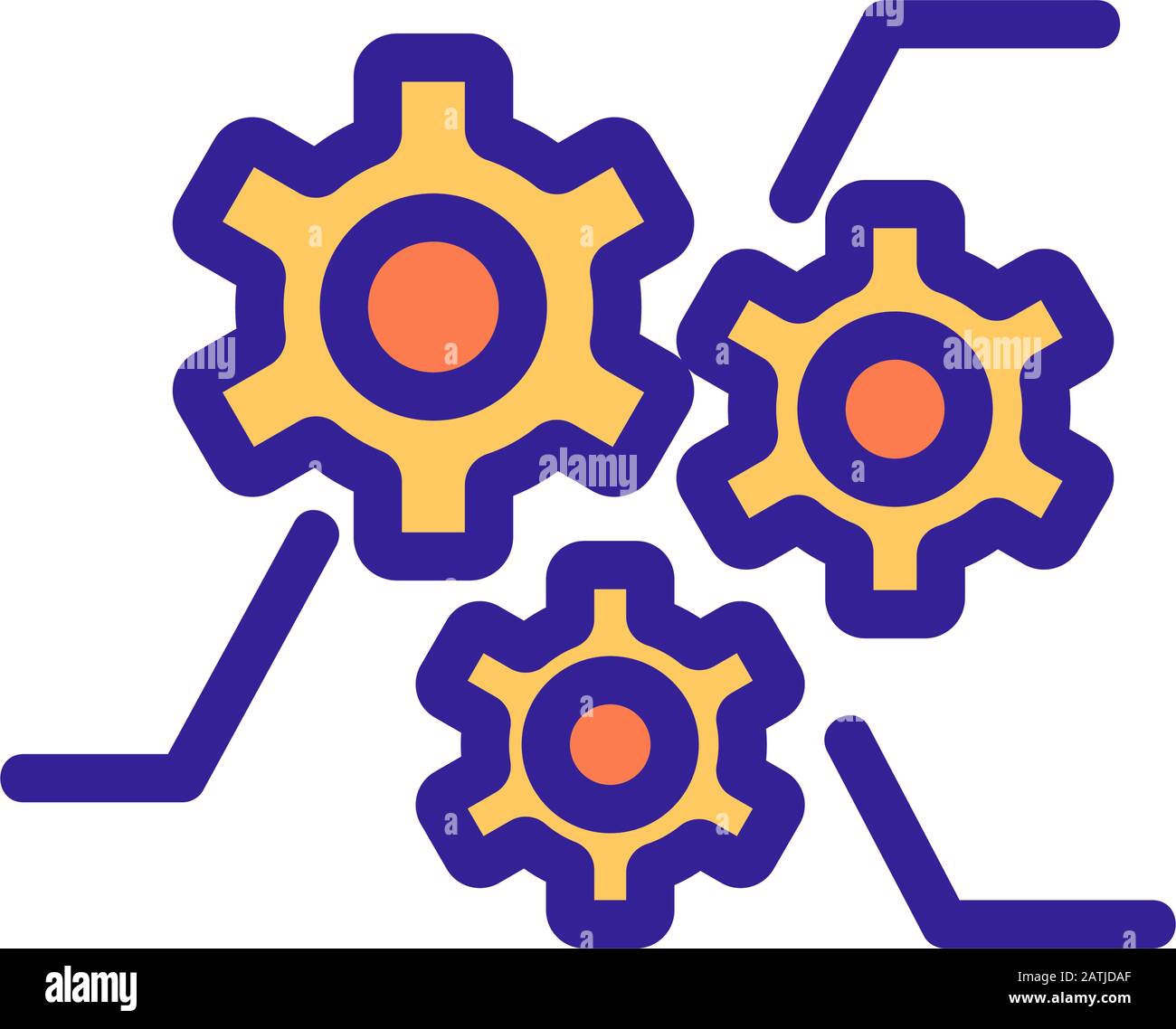Vector icon settings feature. Isolated contour symbol illustration ...