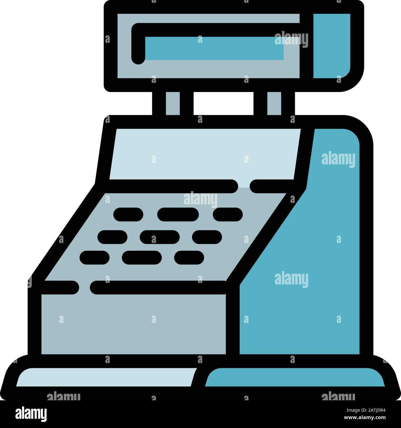 Cashier icon. Outline cashier vector icon for web design isolated on ...