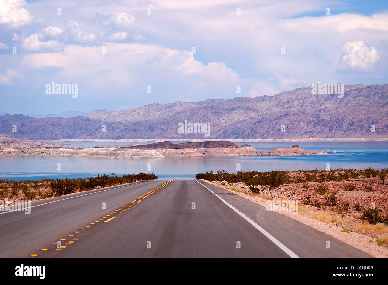 A road in Lake Mead that looks like you are going to drive right into ...