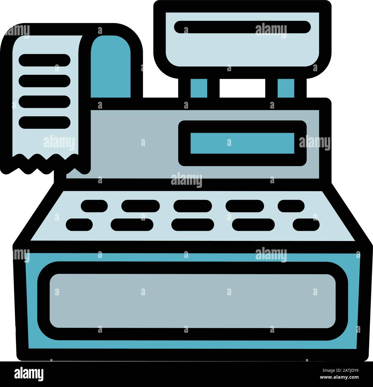Cashier machine icon. Outline cashier machine vector icon for web ...