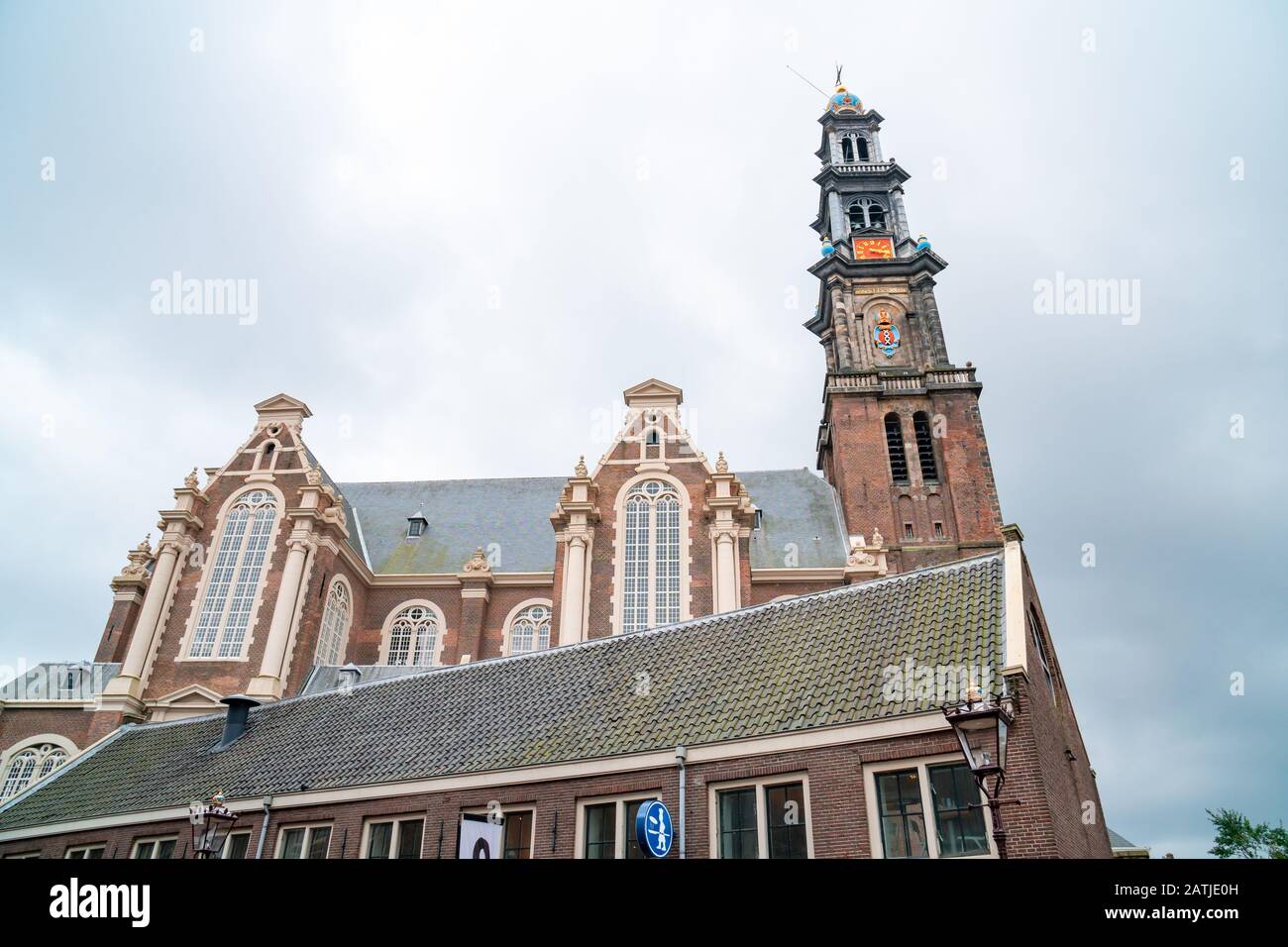 The bell tower of the Western Church, in Dutch Westerkerk in Amsterdam ...