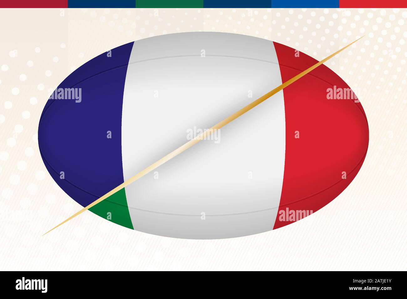 France versus Italy, concept for rugby tournament. Vector flags ...