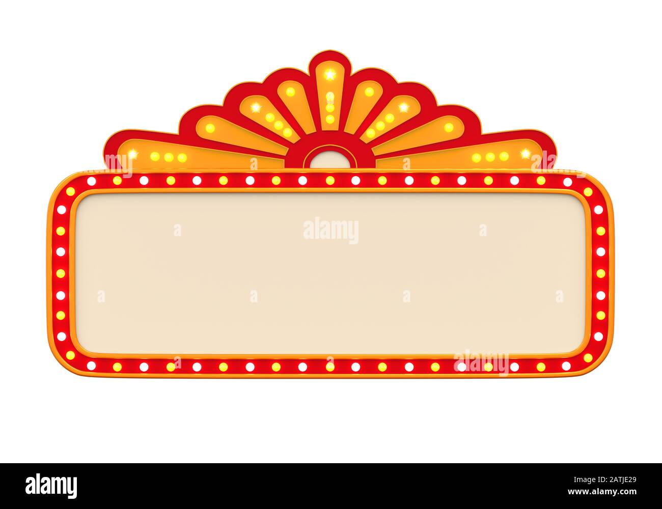 Blank Theater Sign Isolated Stock Photo - Alamy