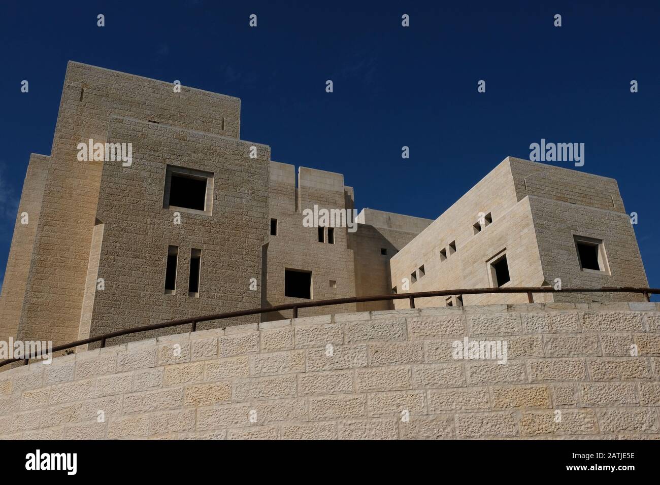 The abandoned and unfinished Palestinian parliament building stands ...