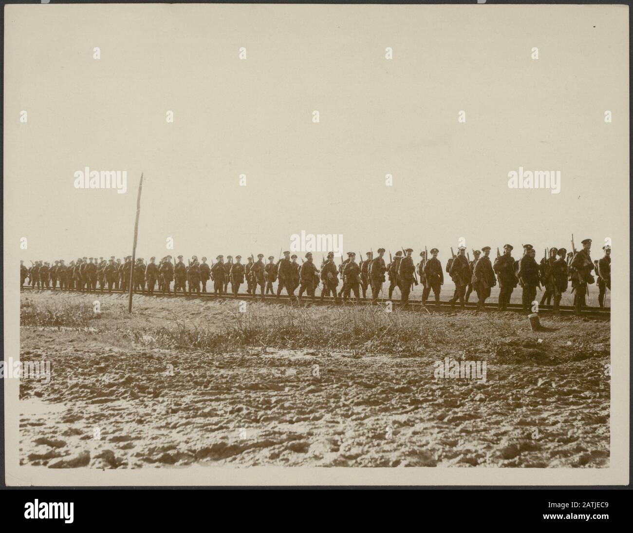 The Salonica front Description: English battalion marching to the front ...