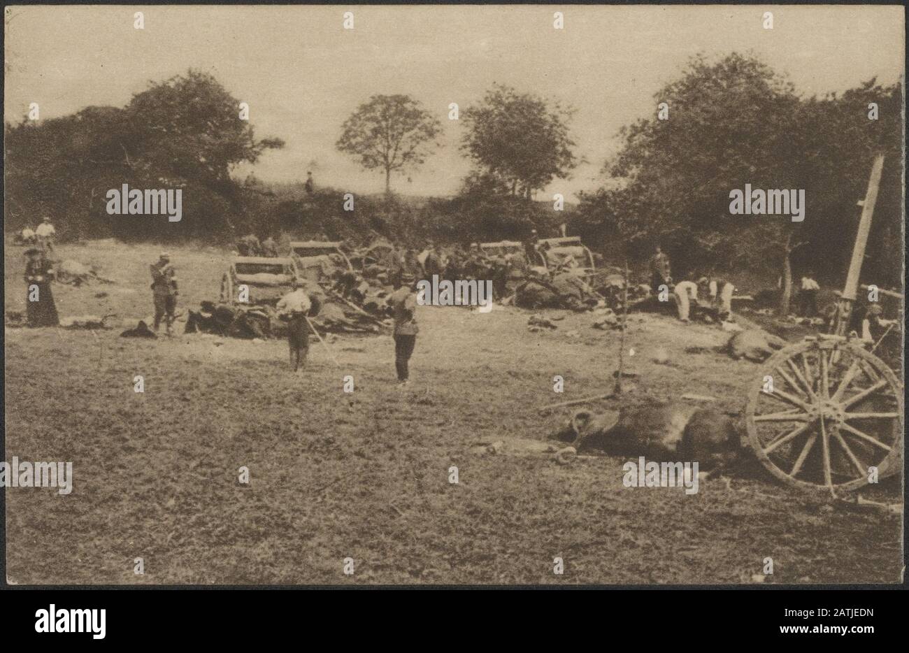 Description: Eene battery German shot by the formidable French pieces ...