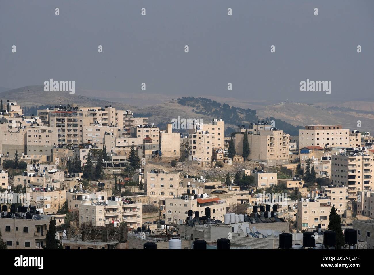View of the Palestinian town of Bethany or what is locally known as Al ...