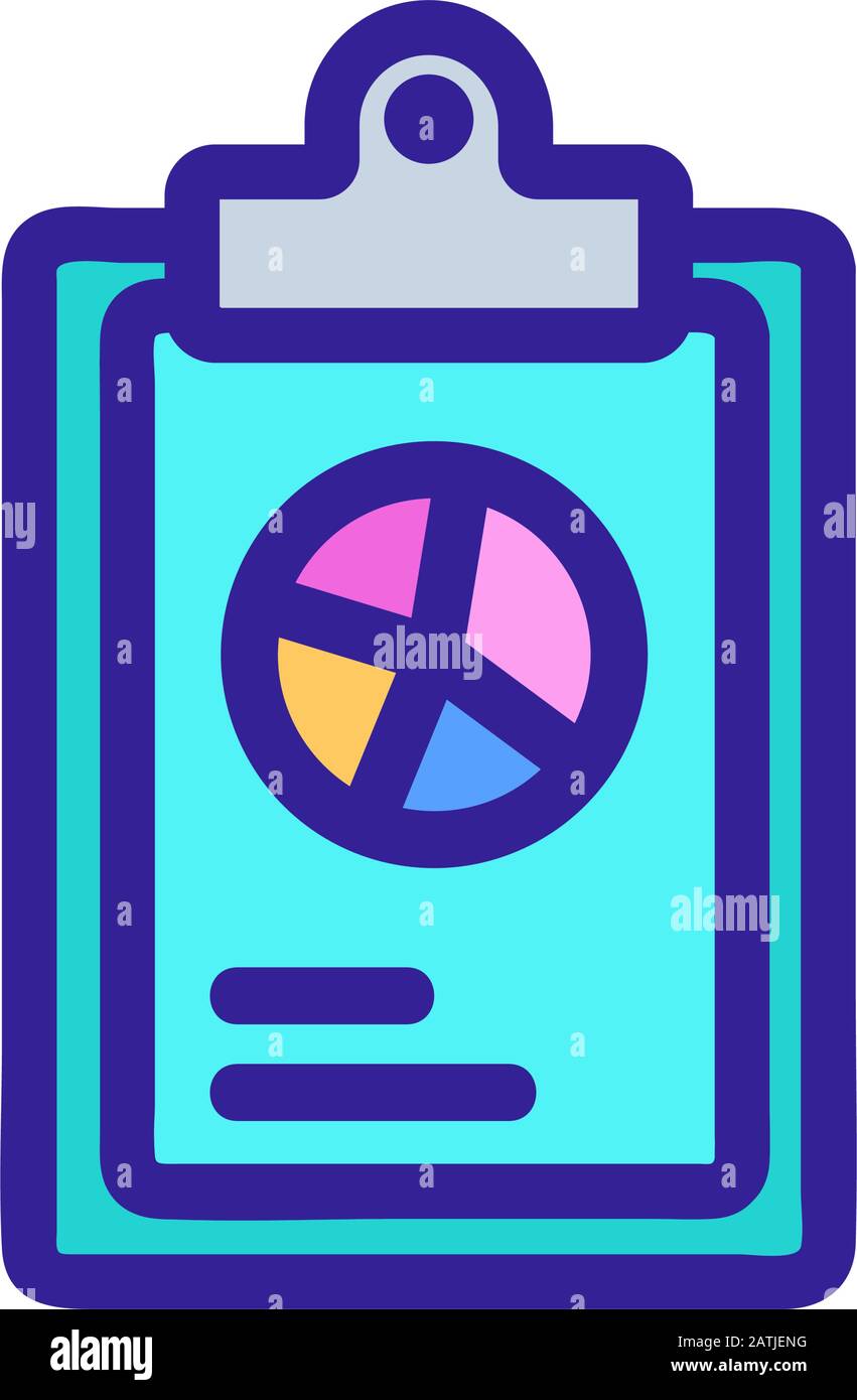 Description of the chart icon vector. Isolated contour symbol ...
