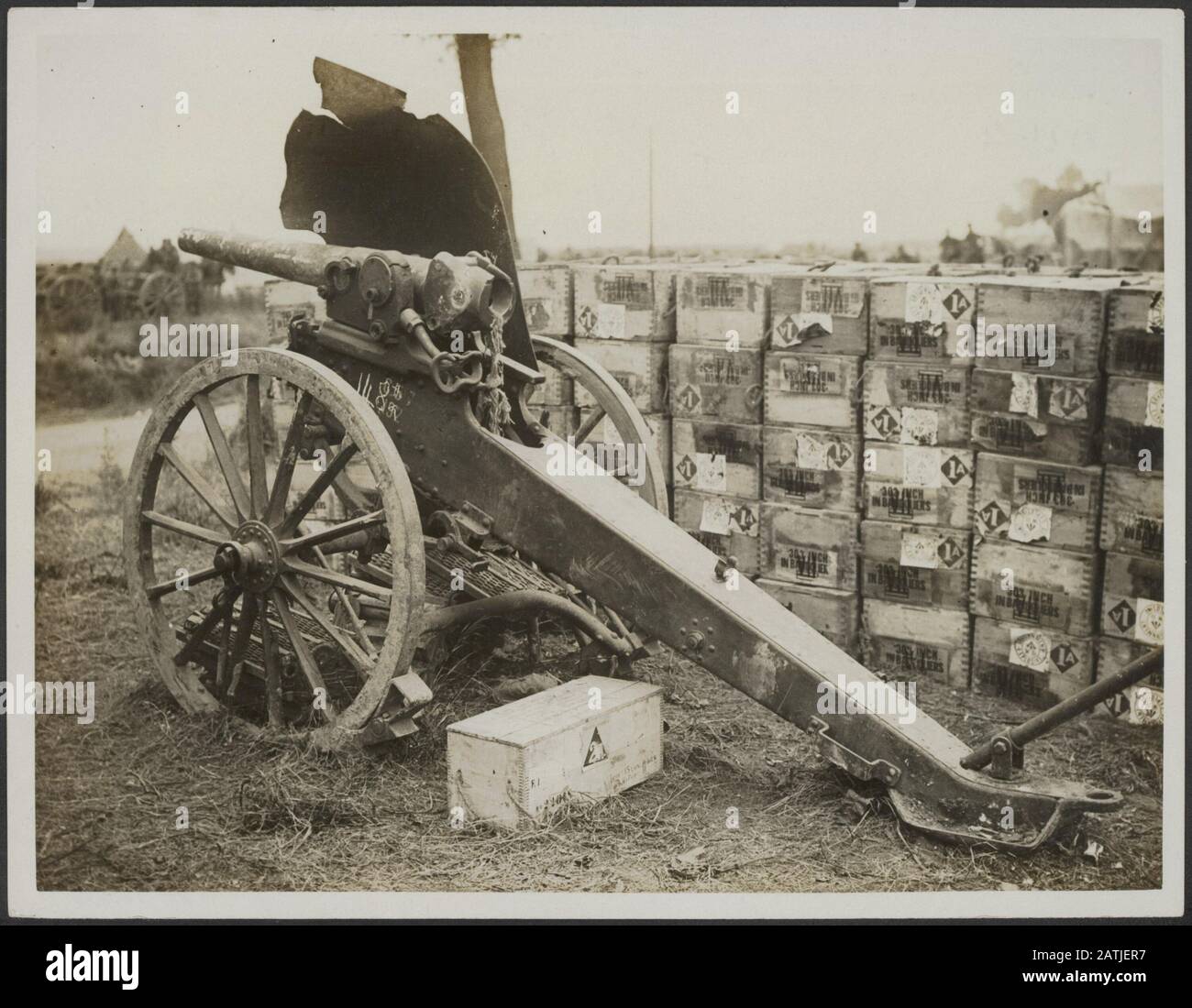 The great British advance in the west Description: A captured German ...