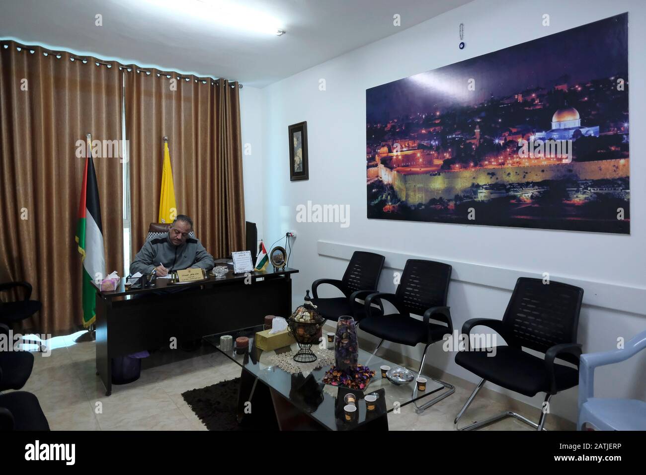 Jamal Bassa Abu Hadid, General secretary of Fatah movement at The Fatah ...