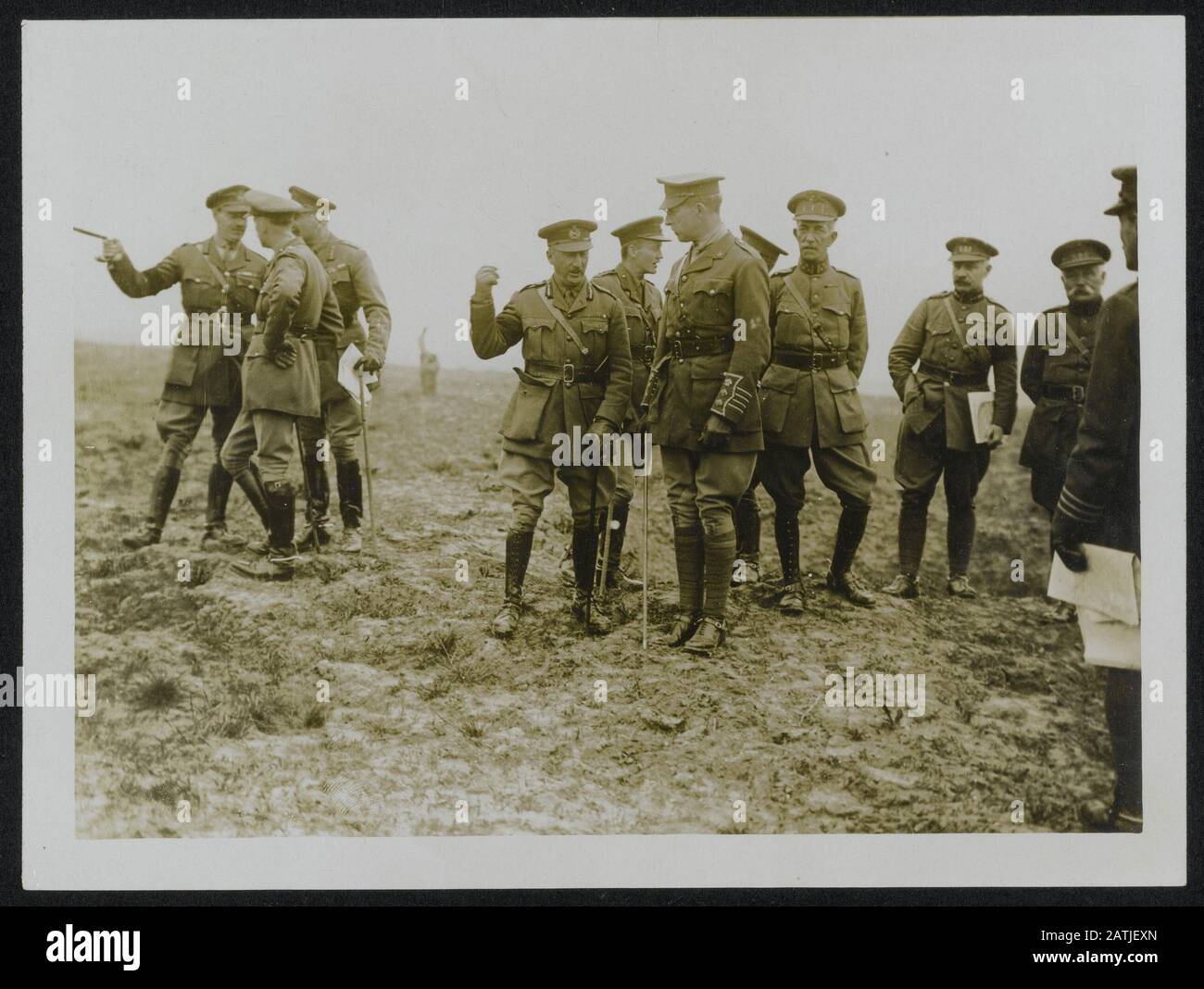 King of the Belgians visits western front Description: General Gough ...