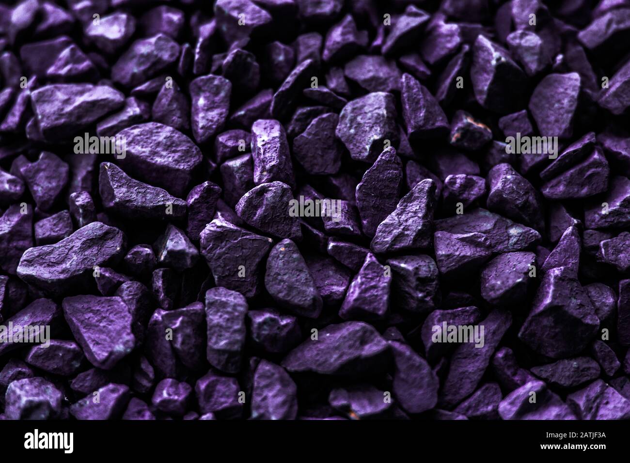 Decor, surface and nature concept - Purple stone pebbles as abstract ...
