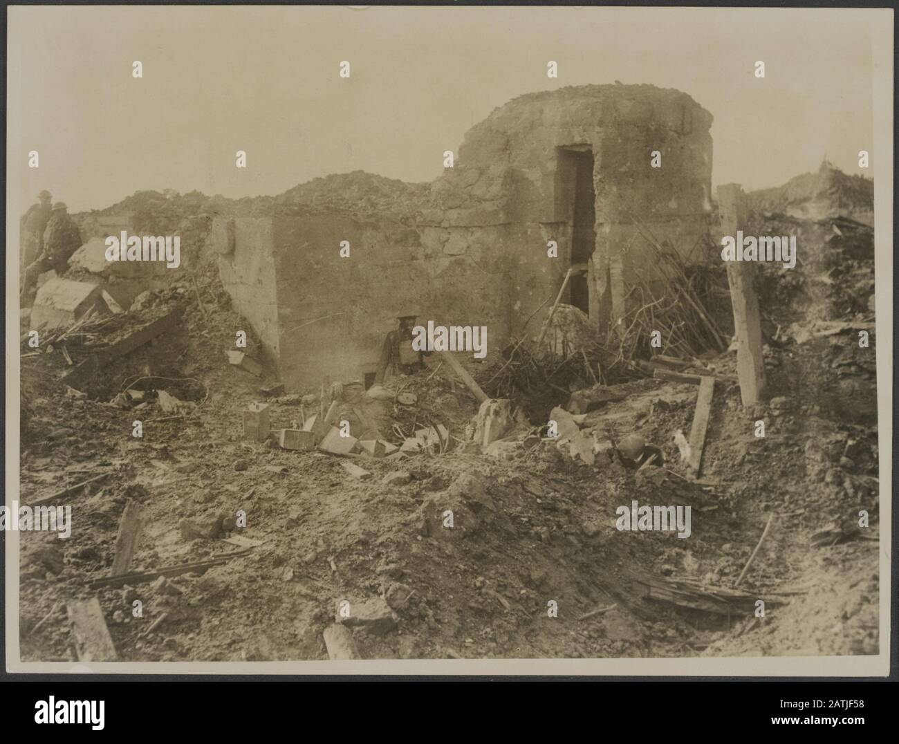 New Zealand official photograph Description: German pill-box captured ...