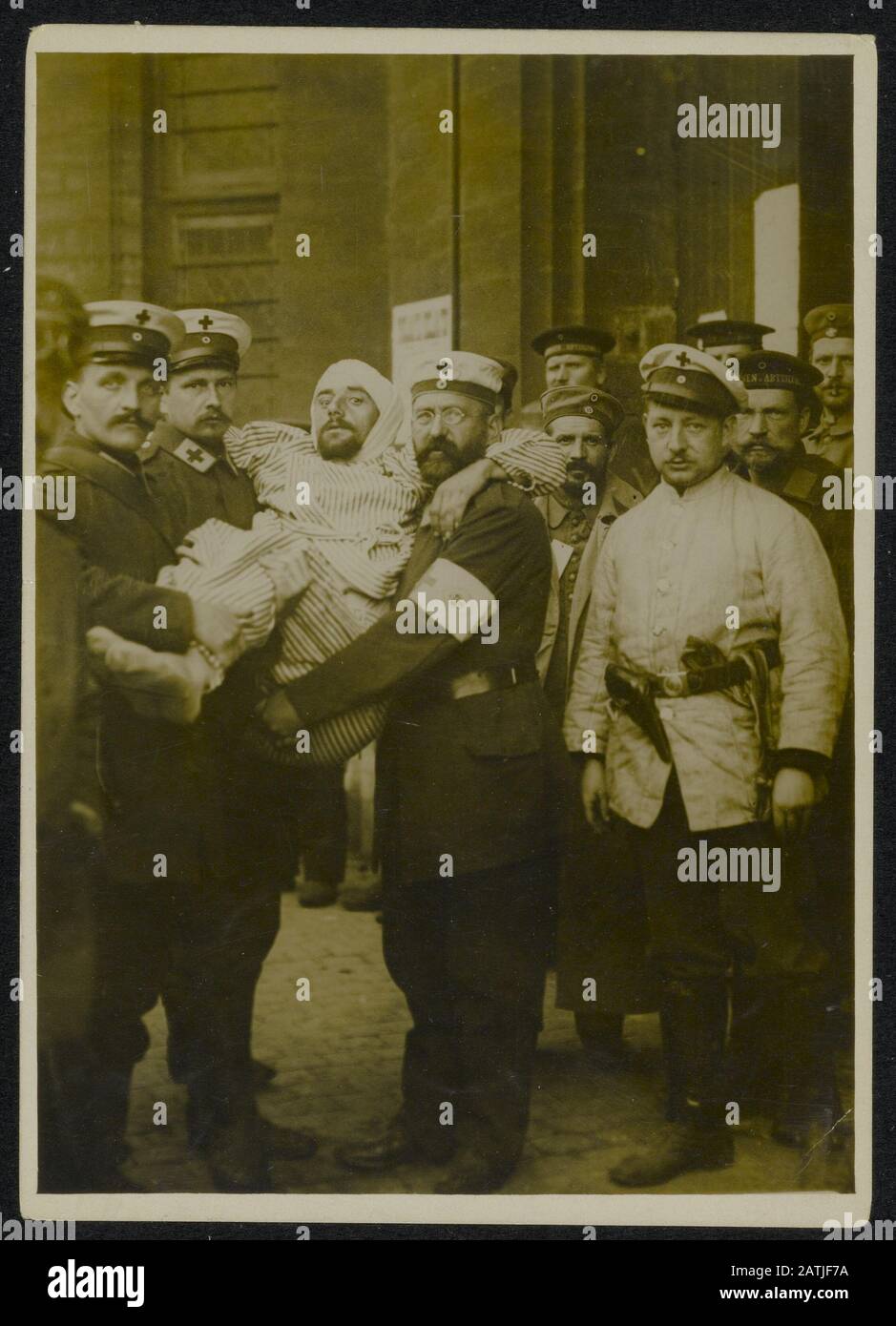 Description: Wounded German soldier worn by orderlies Date: {1914-1918 ...