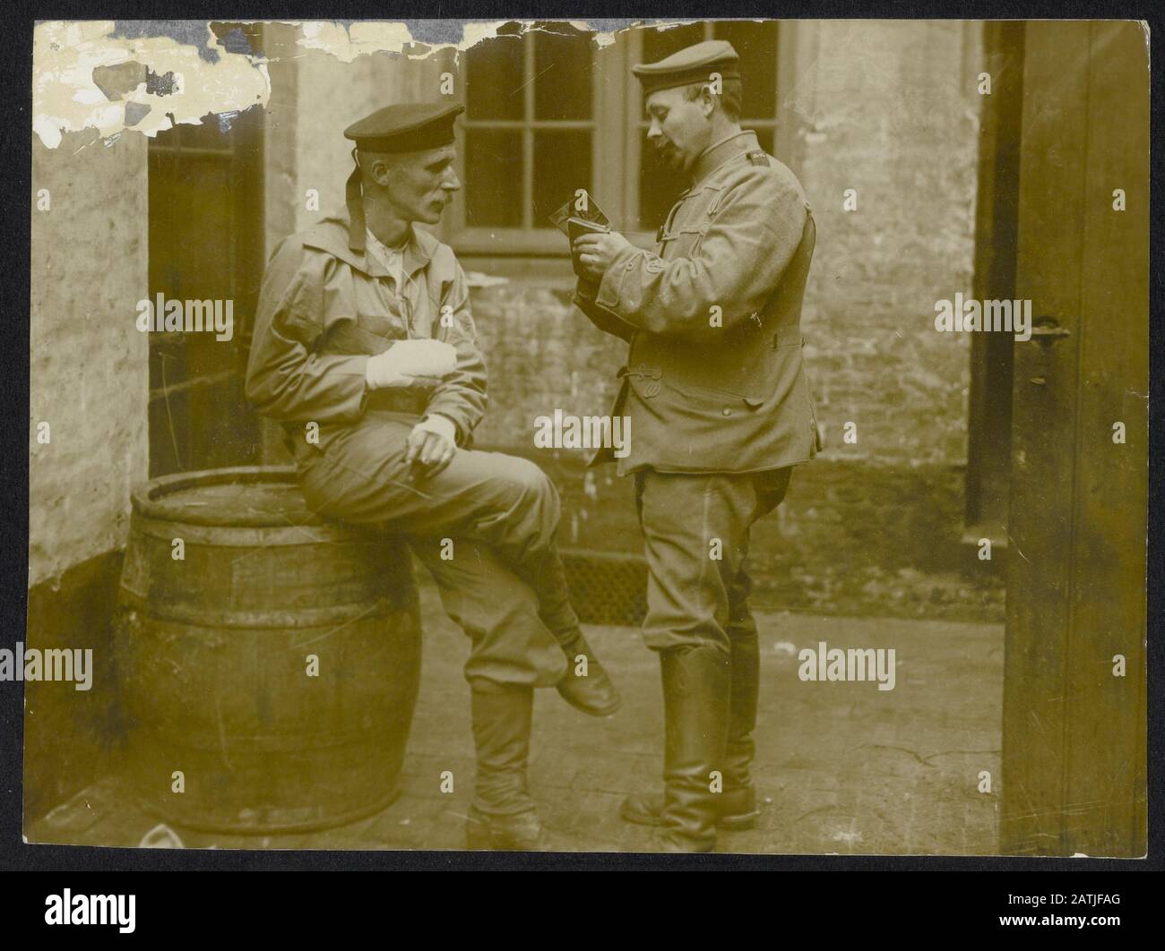 Description: Conversation between two German soldiers, one wounded Date ...