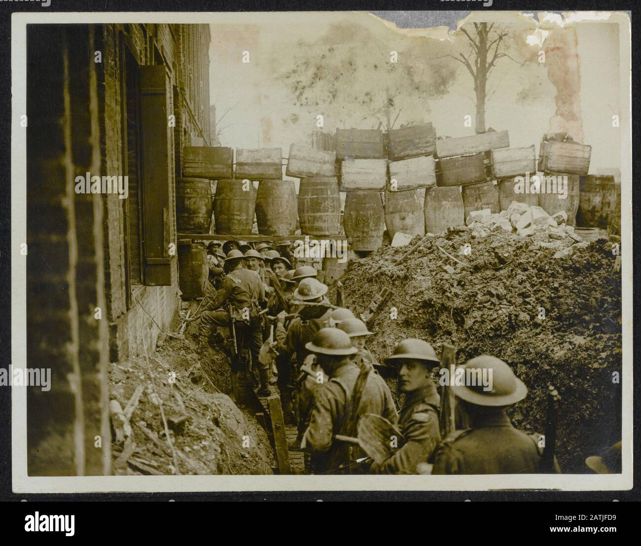 The Western Front in France Description: A communication trench through ...