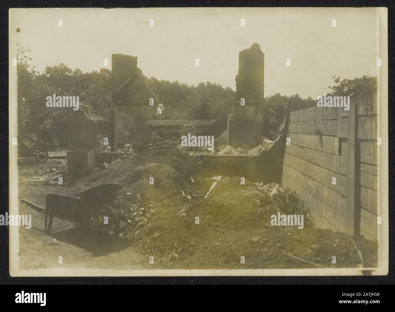 Description: Bombed house / farm. Date: {1914-1918} Keywords: first ...