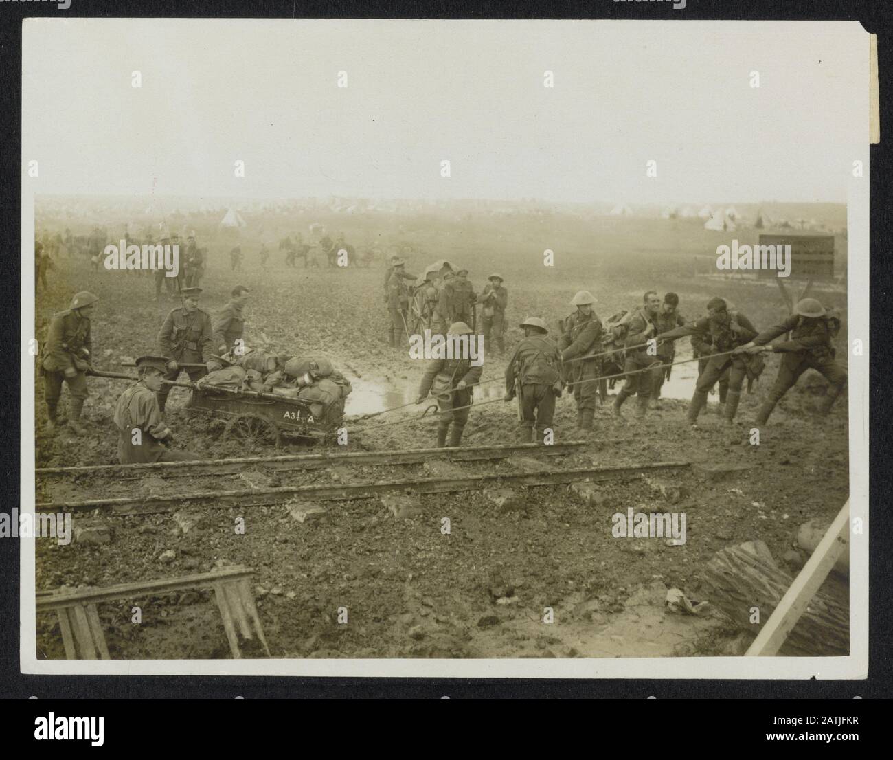 The Western Front Description: Hard work in the mud. Pulling a Lewis ...