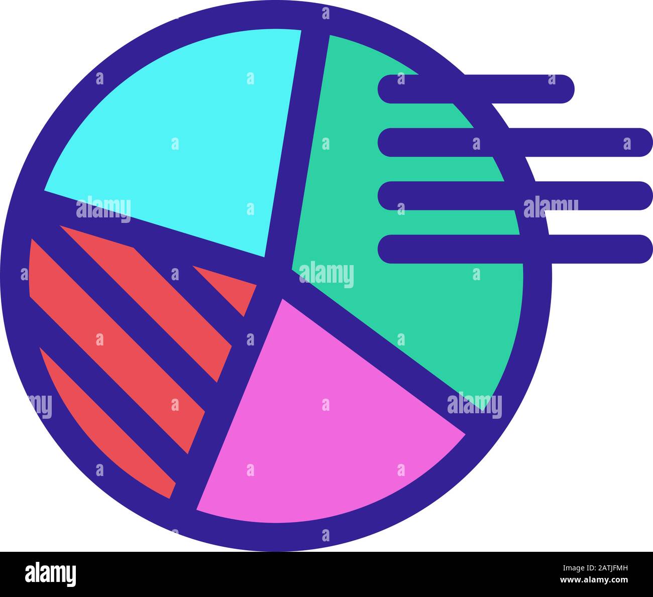 chart metrics icon vector. Isolated contour symbol illustration Stock ...