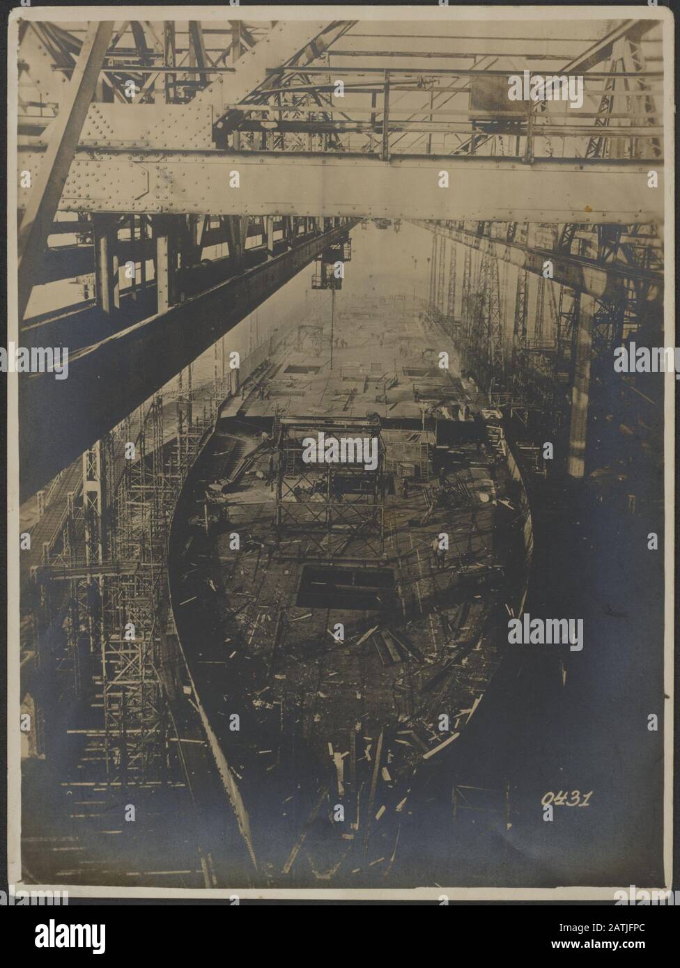 Description: The building ships in wartime Germany. A Sea Castle on the ...