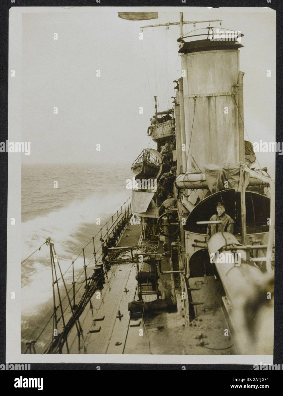 With the British navy in war time Description: In a destroyer patrol ...
