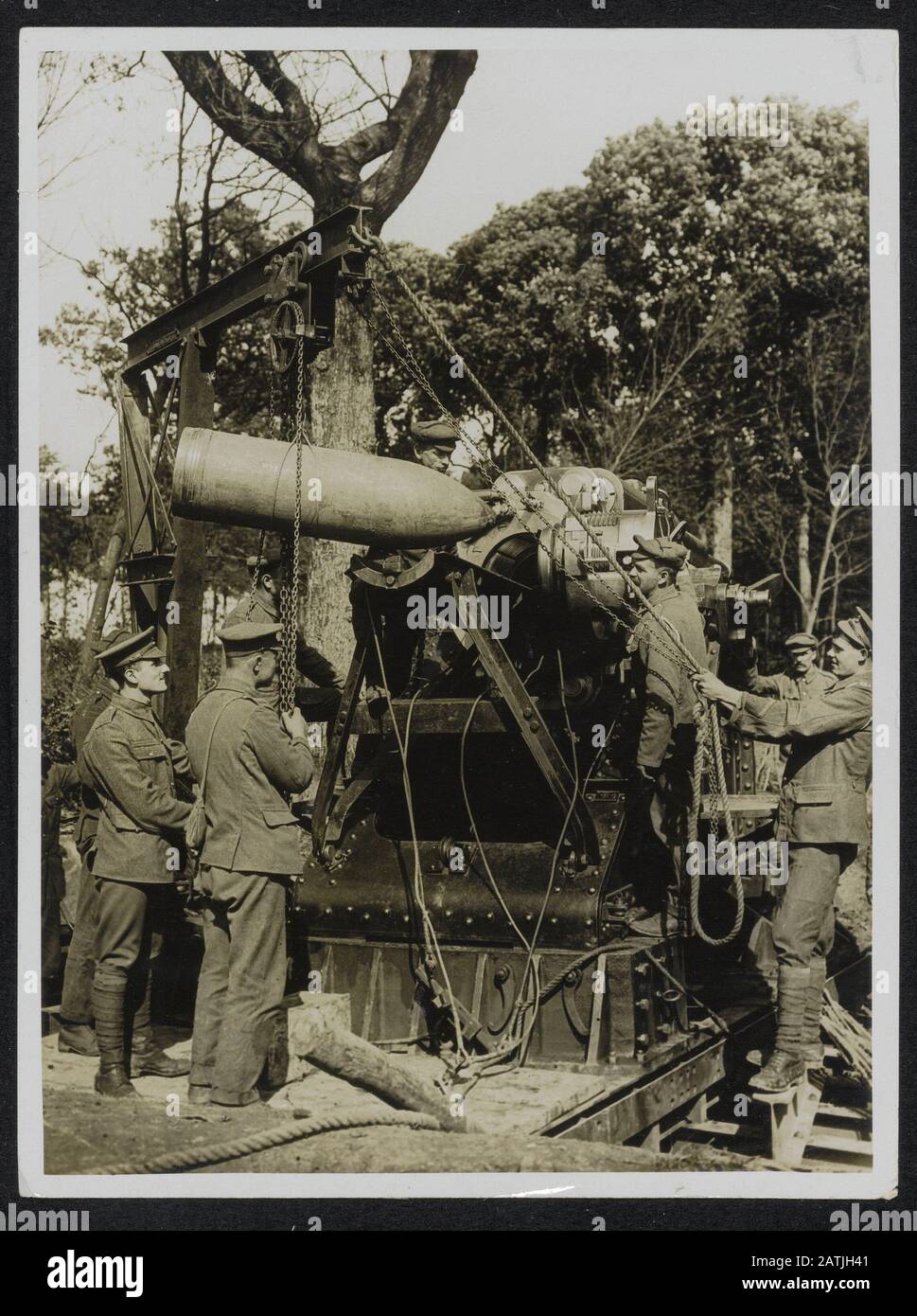 The Western Front Description: Loading a big howitzer Annotation: The ...