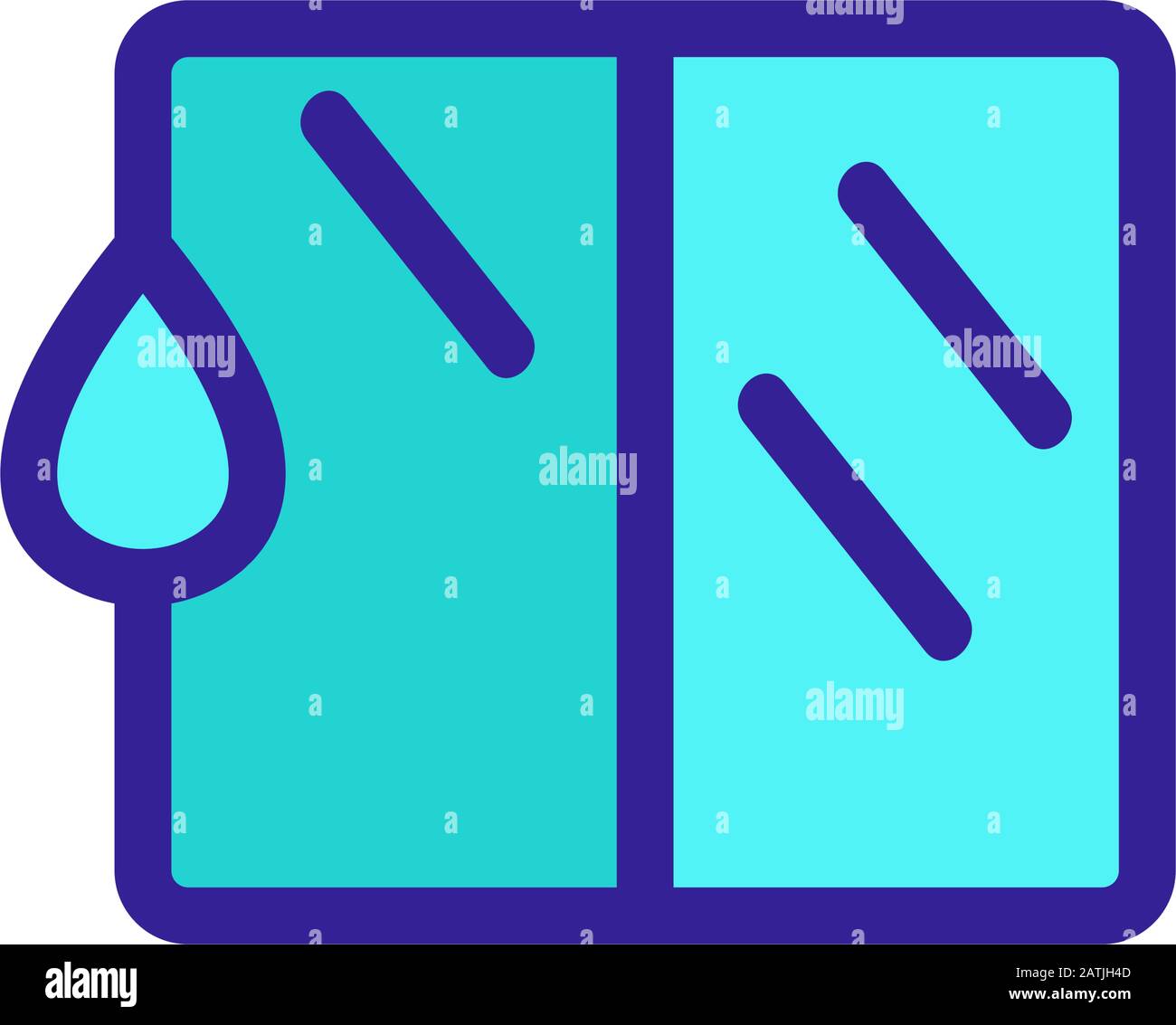 cleaning the windows of the vector icon. Isolated contour symbol ...