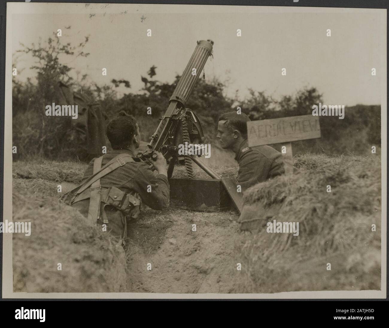 The Salonica front Description: Machine gun as an archie [anti-aircraft ...