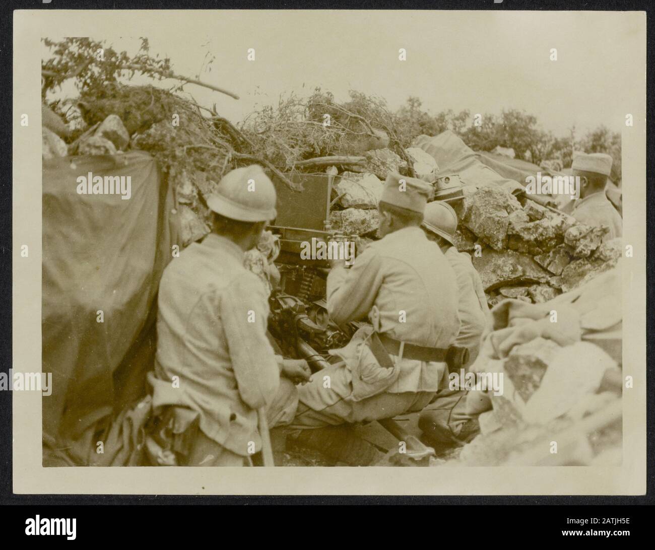 With the Serbians on the Balkan front Description: Machine Gun in a ...