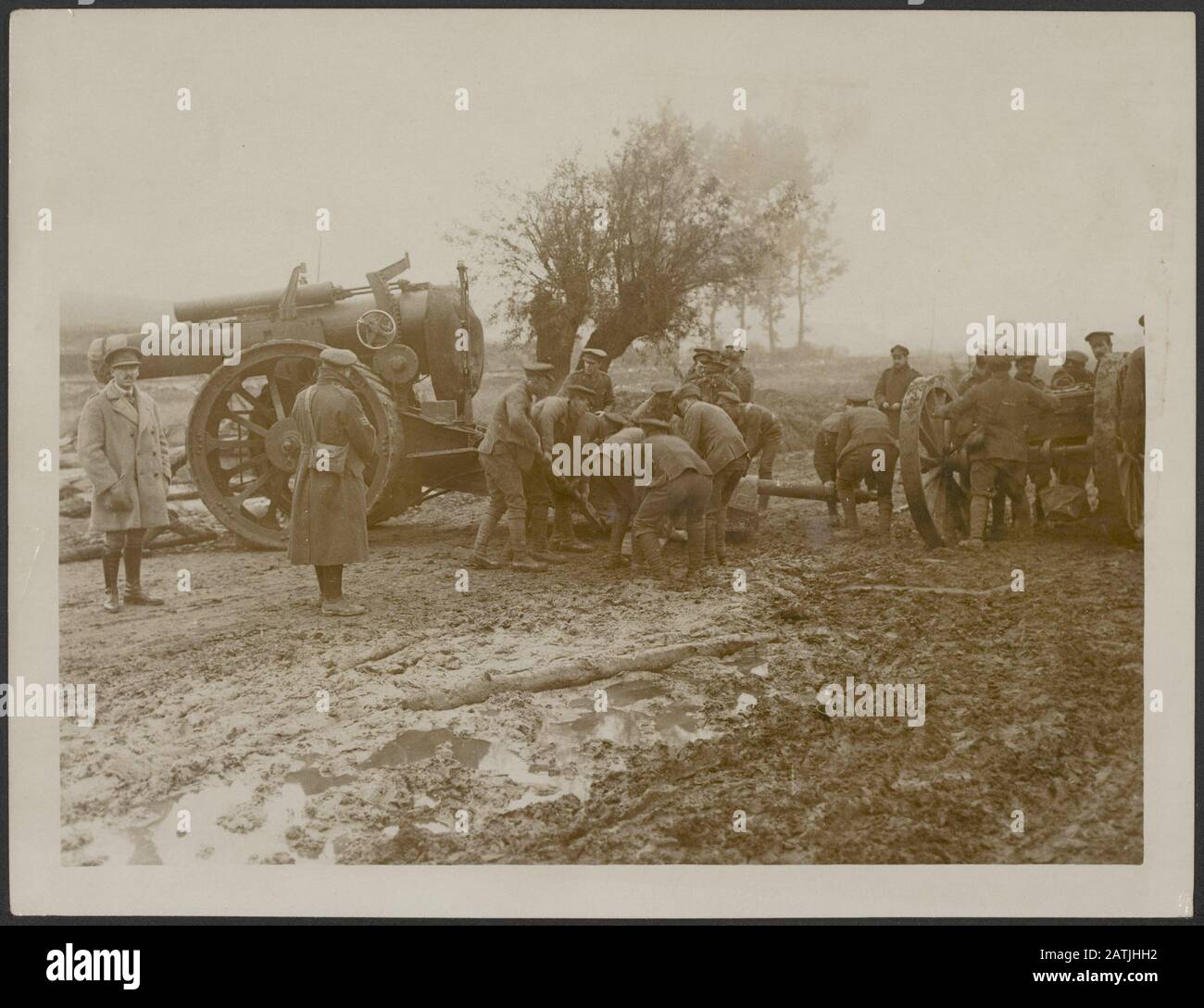 The British advance in the West Description: Moving up the guns ...