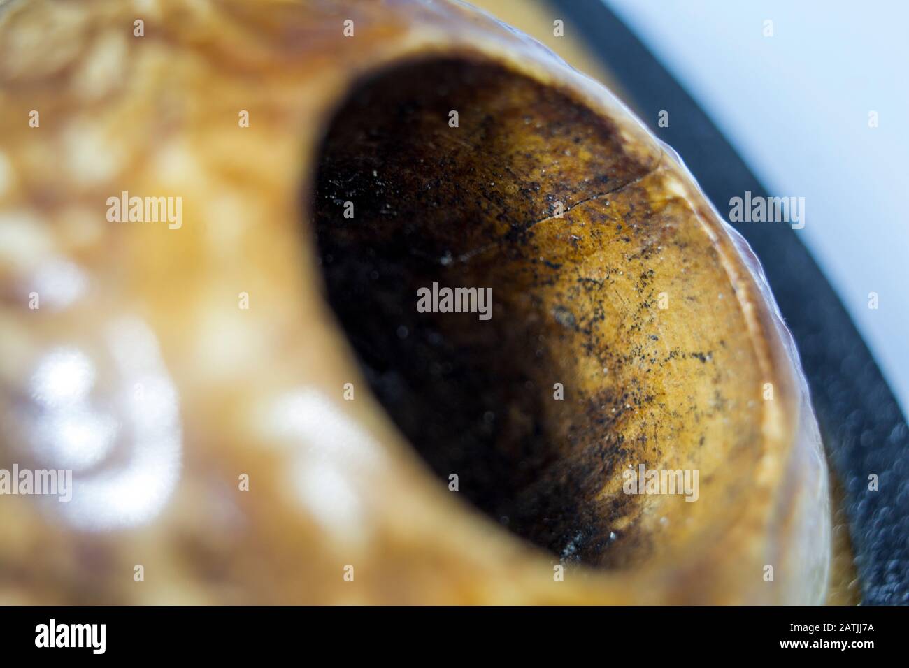 Macro picture of traces of use in the pipe Stock Photo - Alamy