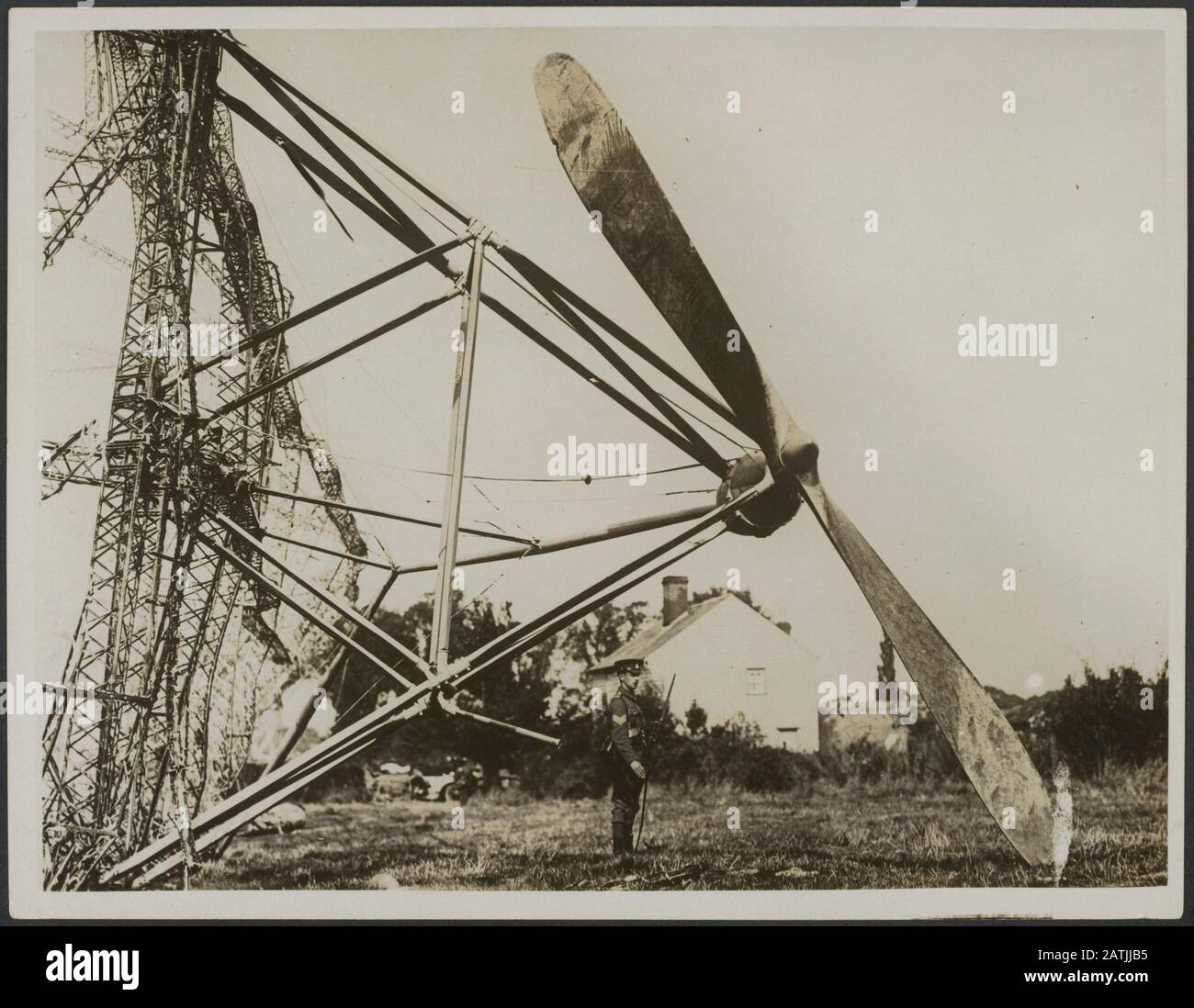 Photograph of the 2nd Zeppelin Brought down 24/09/1916 Description: One ...