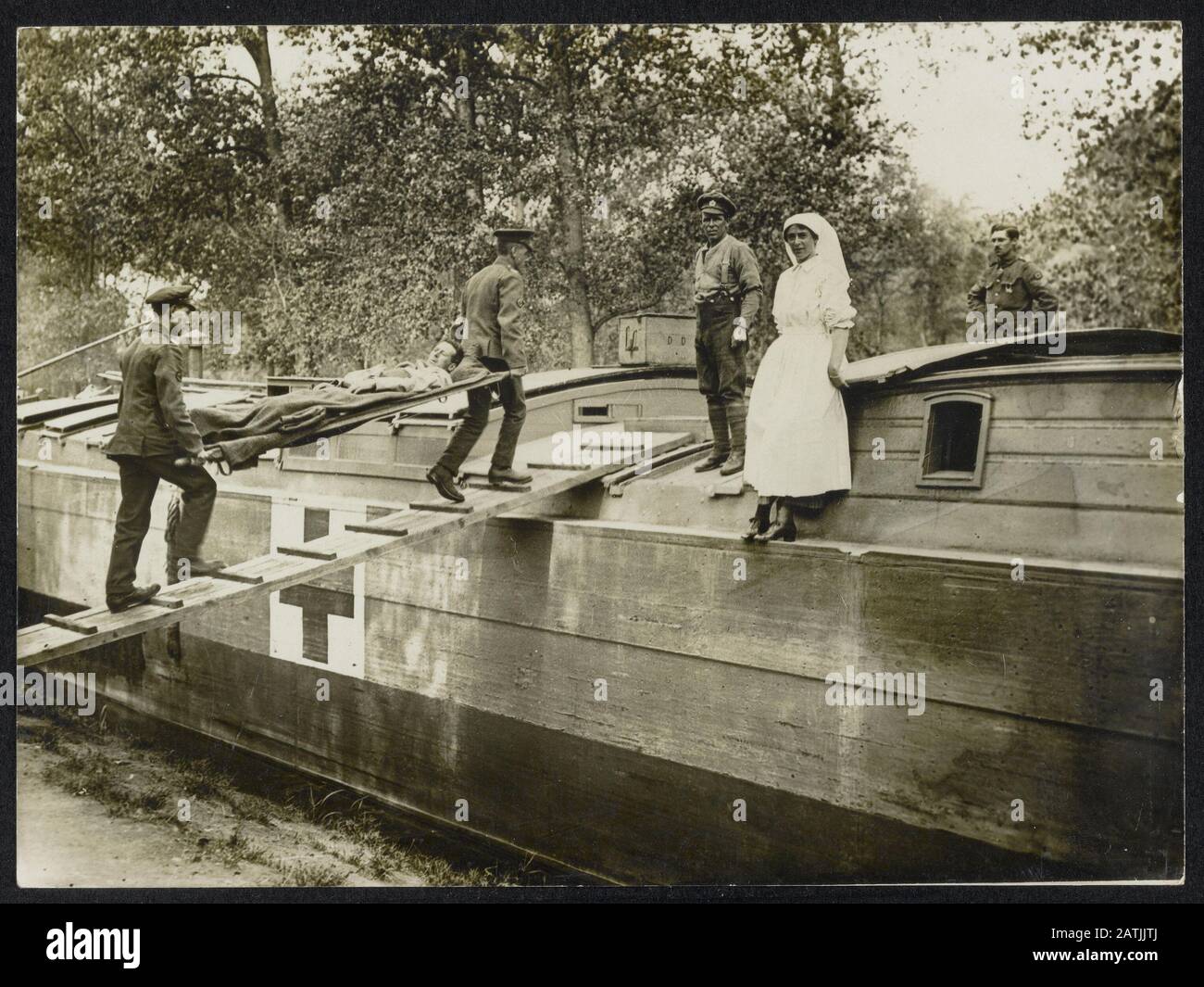 The Western Front in France Description: Patients coming on board a ...