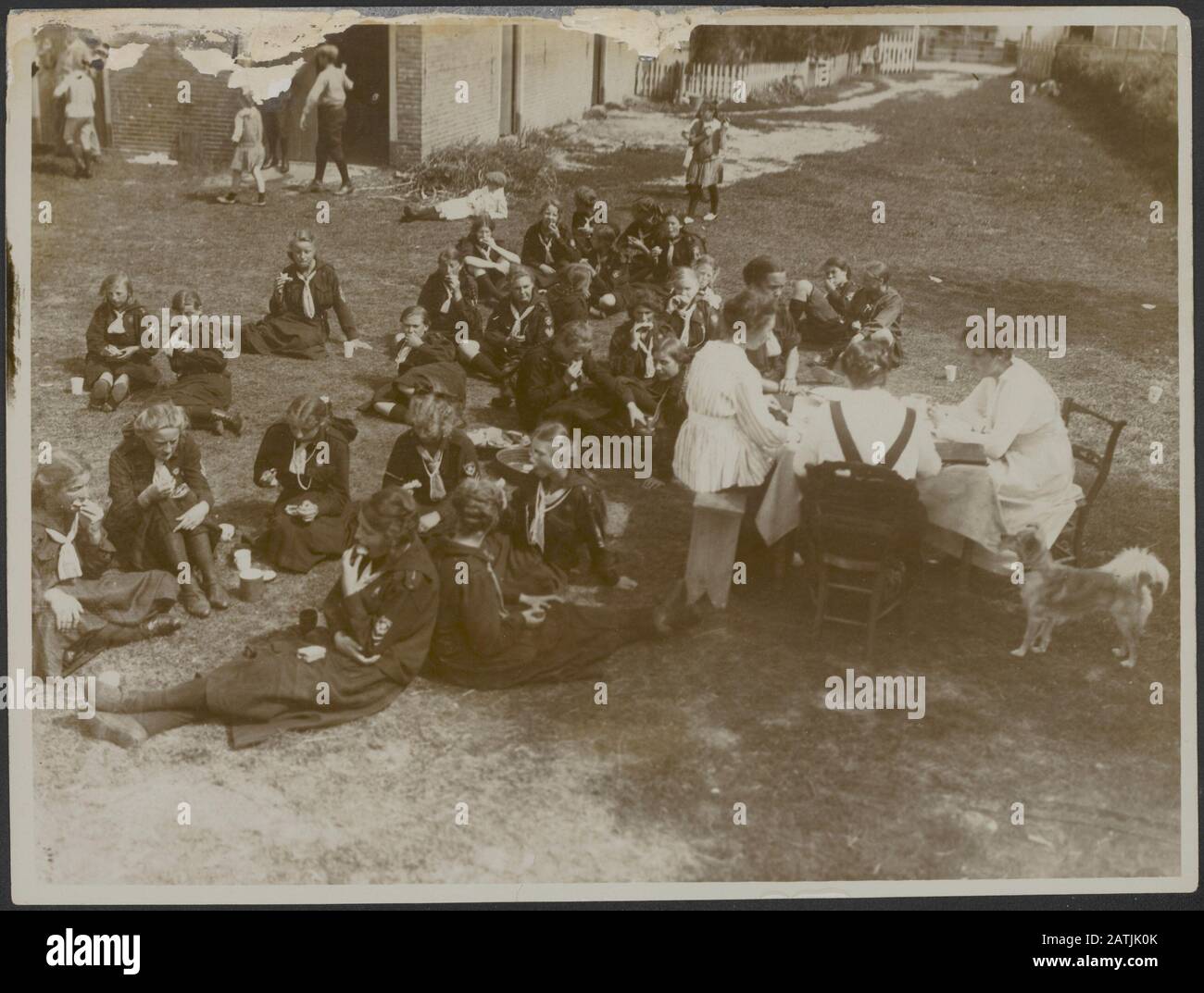 Description: Picnic Perfect Girl Scouts group. Date: {1914-1918 ...