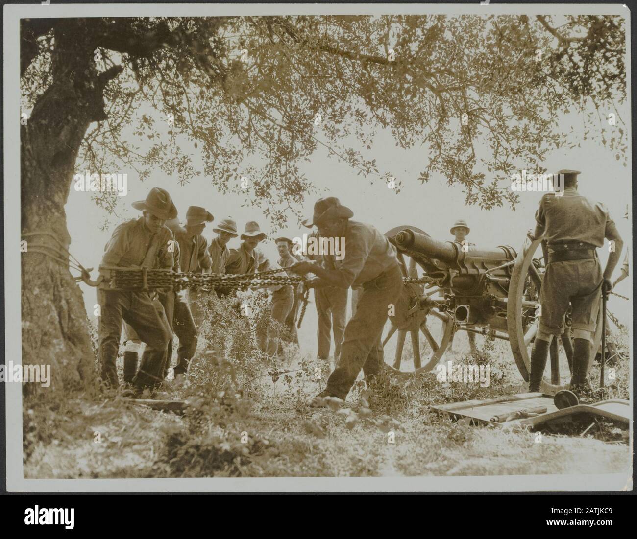 The Salonica army Description: Repairing the damage in a field workshop ...