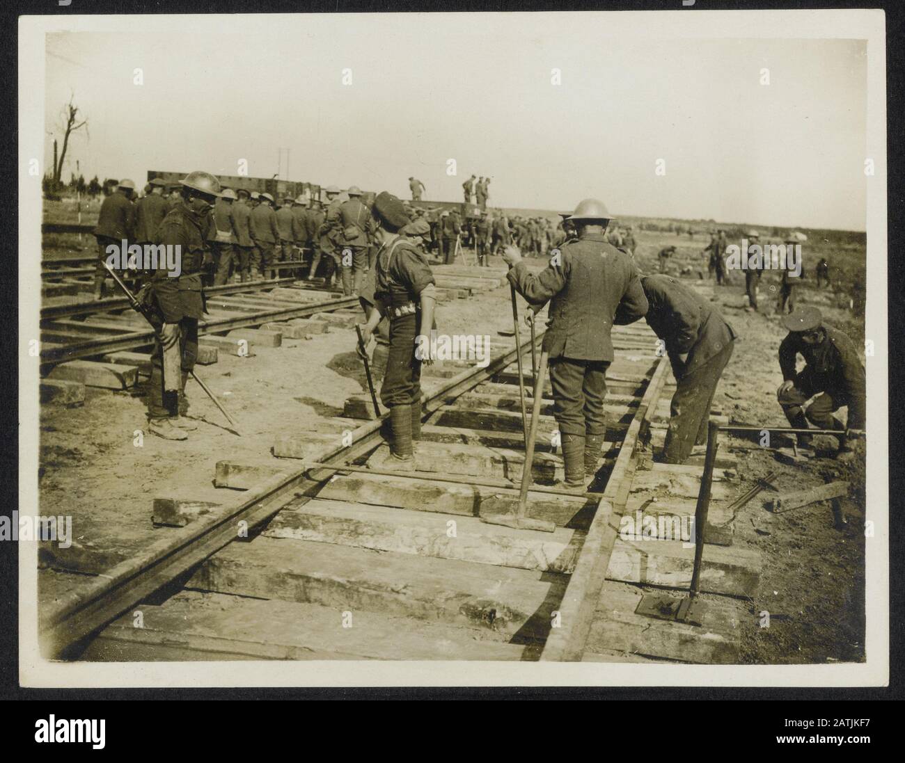 The Western Front Description: Royal Engineers at work laying a ...