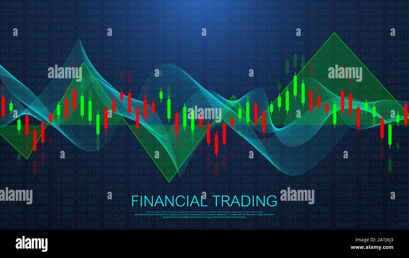 Stock market or forex trading business graph chart for financial ...