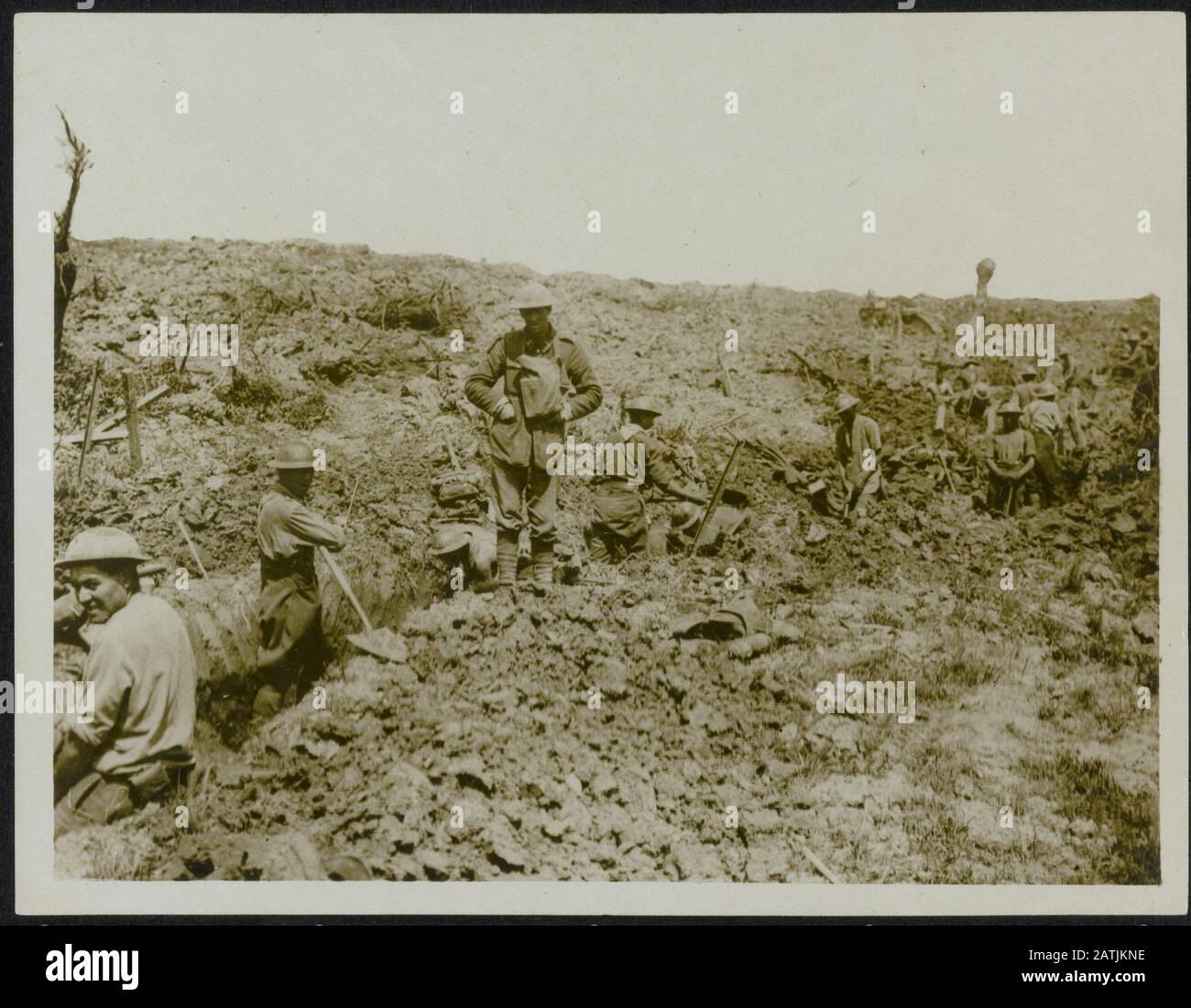The British Western Front Description: Sappers digging a communication ...