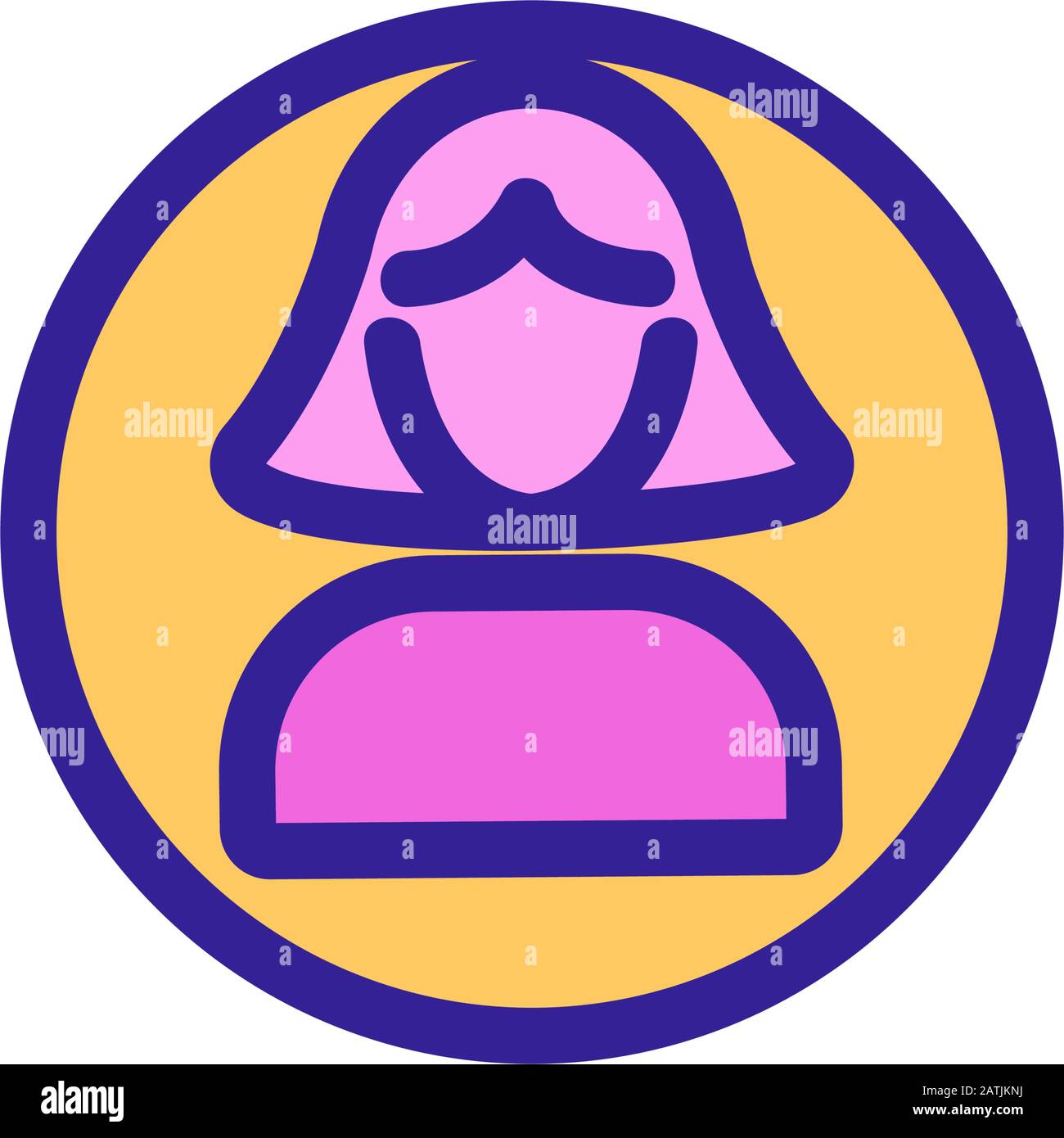 The user icon is a vector icon. Isolated contour symbol illustration ...