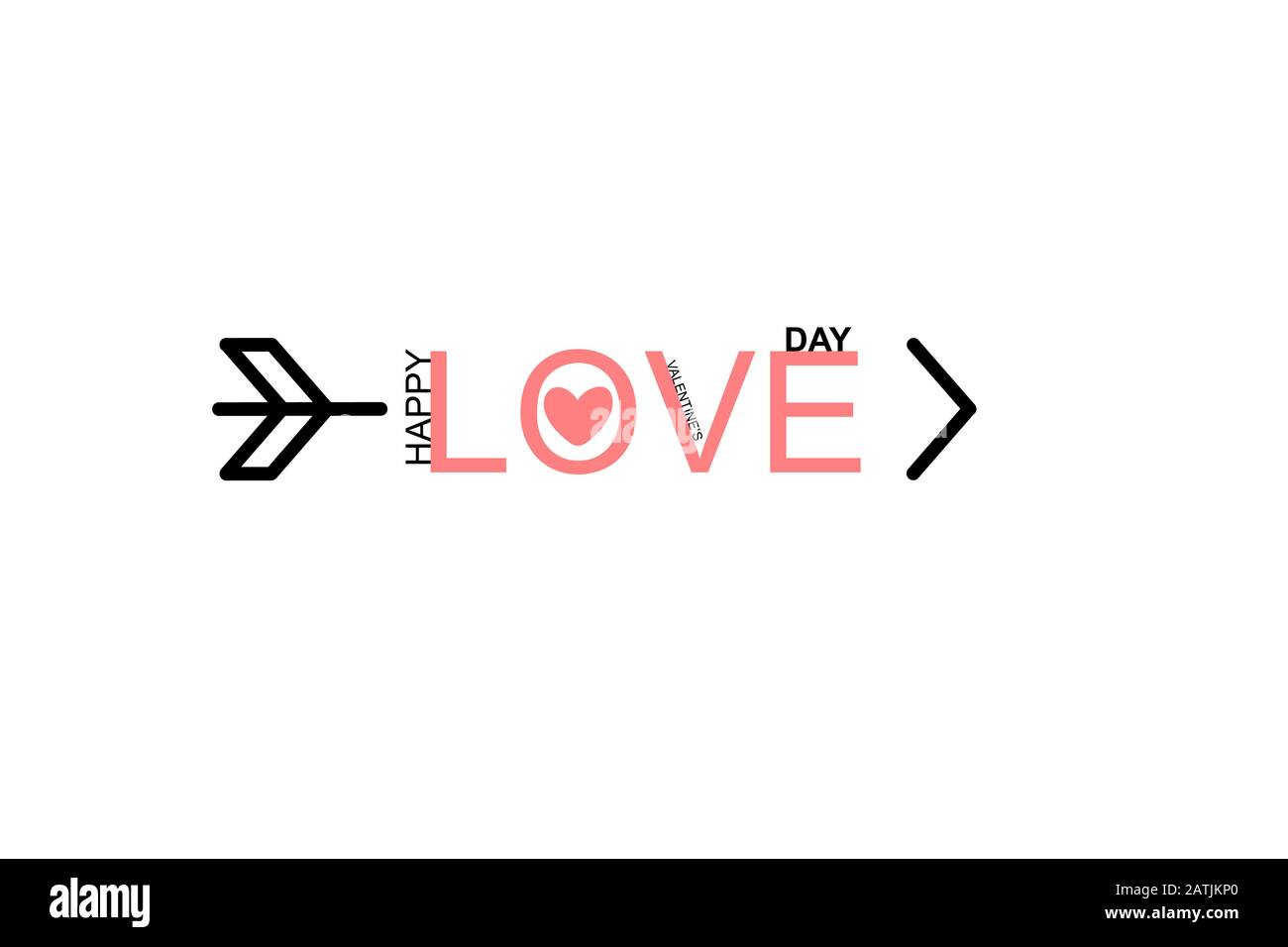 Happy Valentines Day lettering isolated on white background vector ...