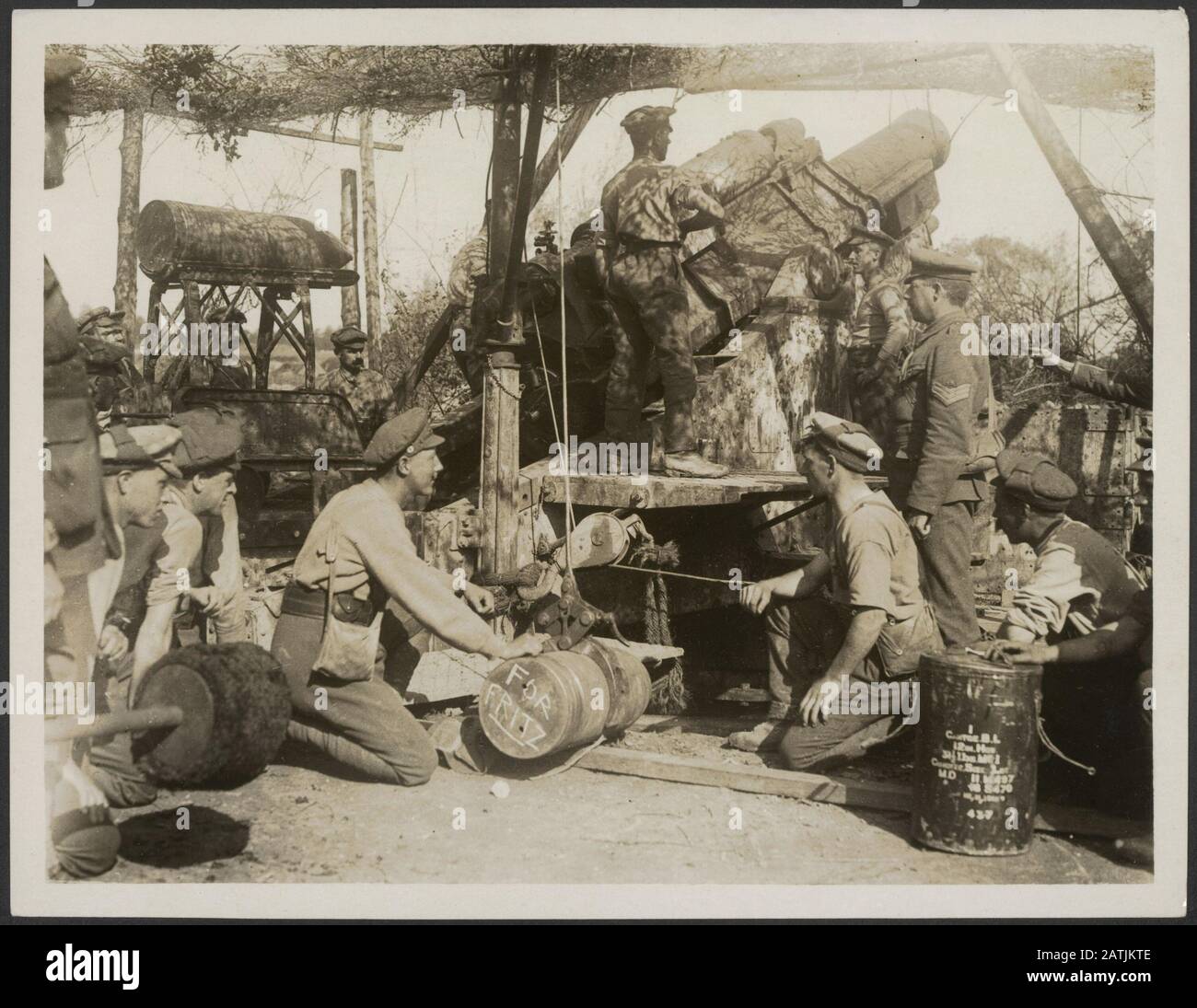 The front in France Description: Scene at a howitzer battery Annotation ...