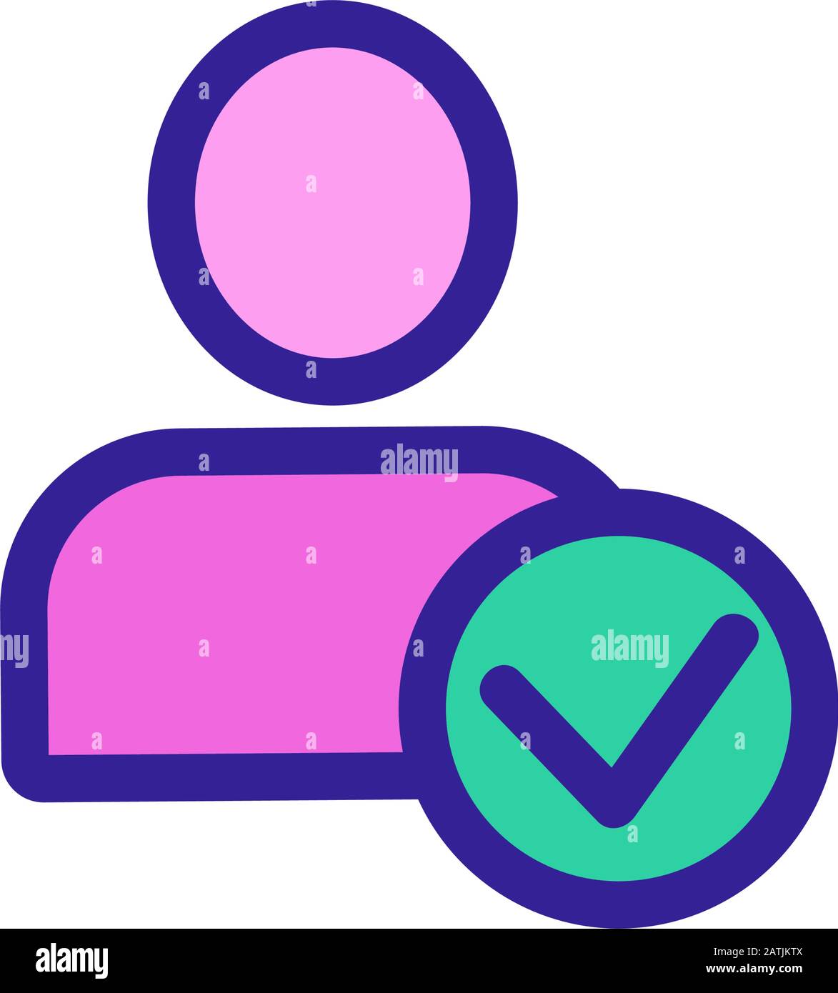 User approved vector icon. Isolated contour symbol illustration Stock ...