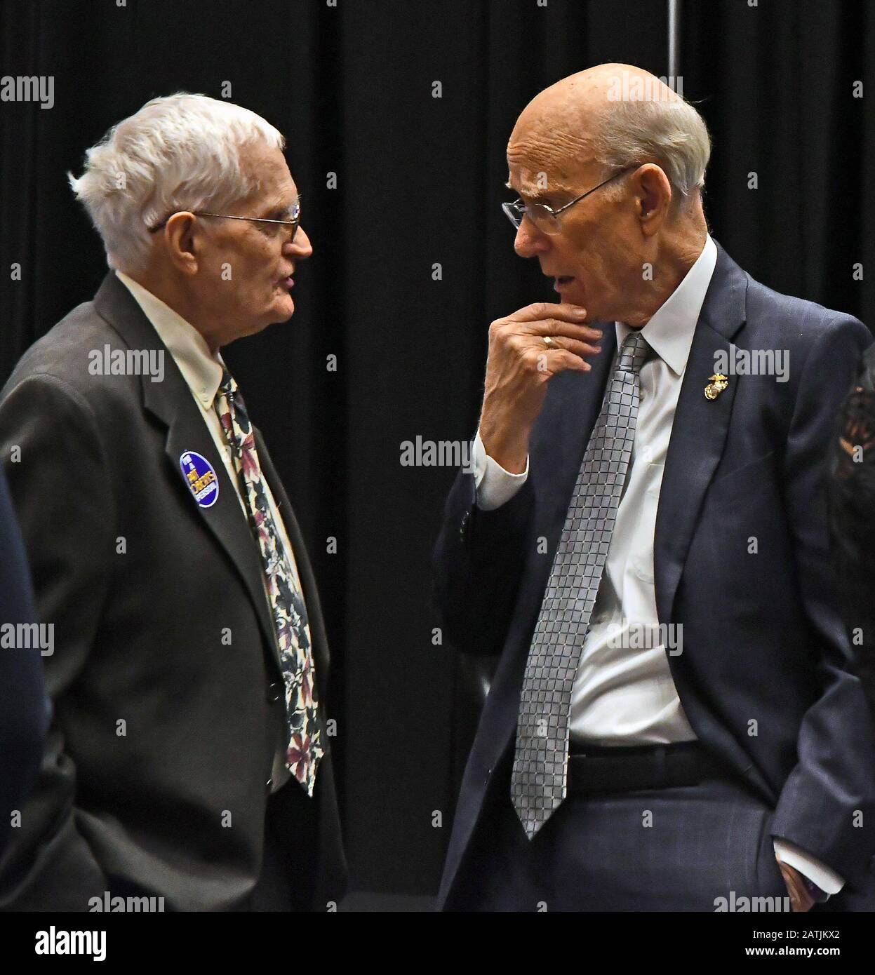 Olathe, Kansas, USA, February 1, 2020 Senator Pat Roberts (R-KS) on ...