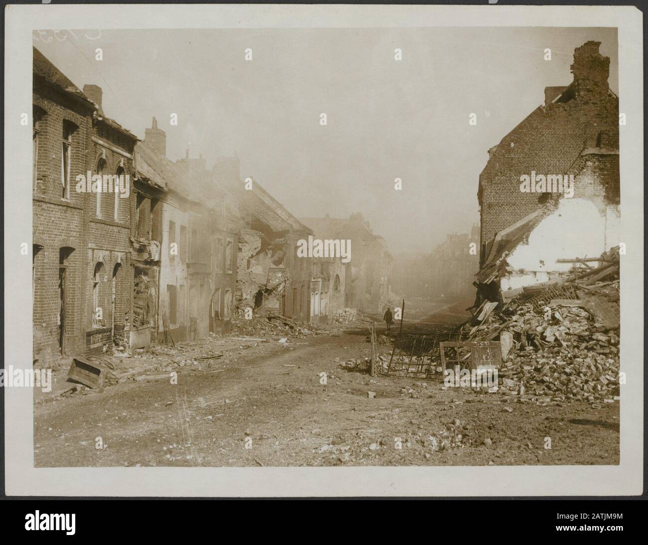 The fall of Bapaume description: Smoldering ruins in Bapaume Annotation ...